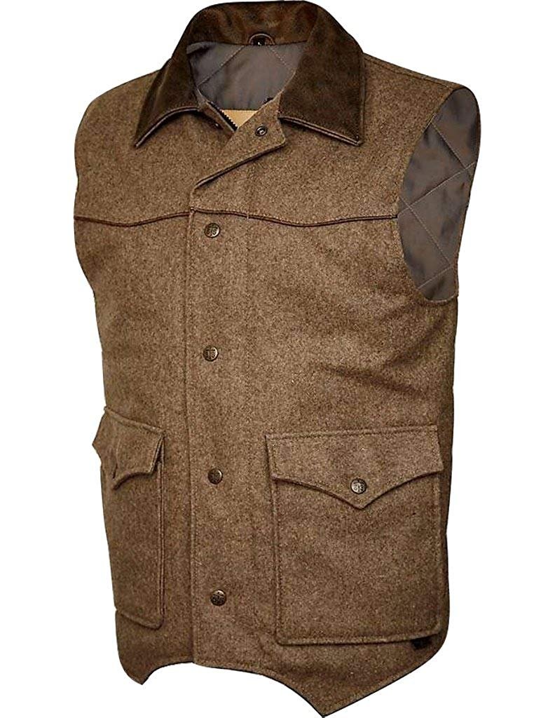 STS Ranchwear Western Vest Men's Wool Lariat Button Up Bomber STS3542 – Jeb's Western, Work, and ...