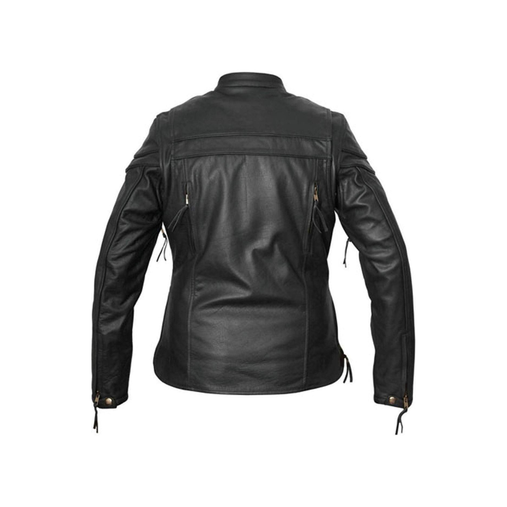 Interstate Moxie Women's Black Leather Motorcycle Jacket – Jeb's ...