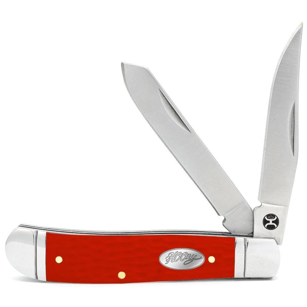 Hooey Red Jig Bone Trapper Knife, Large