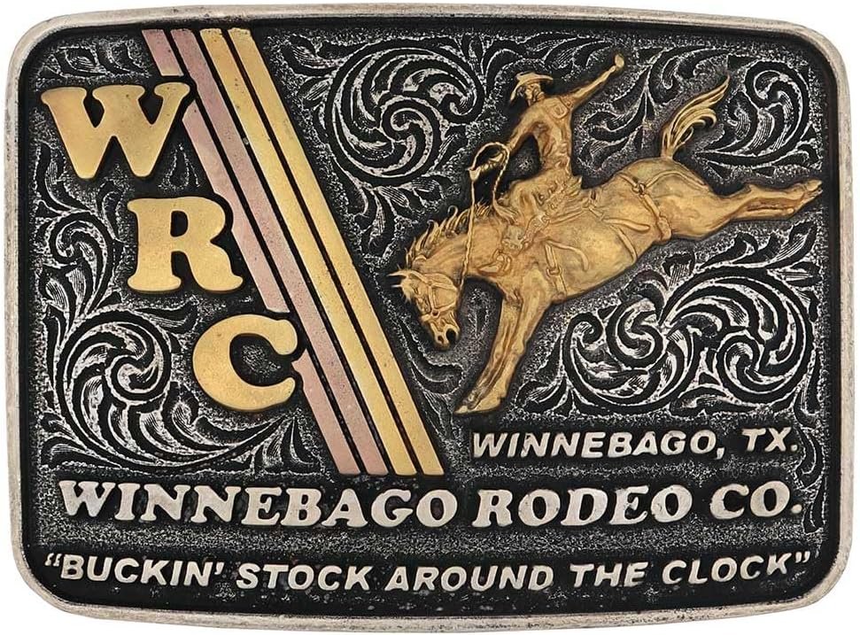 Montana Silversmiths Men's DB Buckin' Stock Attitude Buckle – Jeb's ...