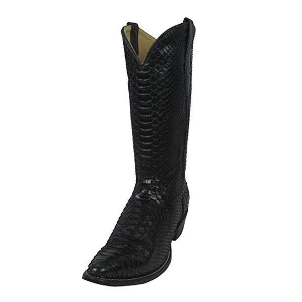 Corral Men's Black Python Round Toe Cowboy Boots - C2942 – Jeb's ...