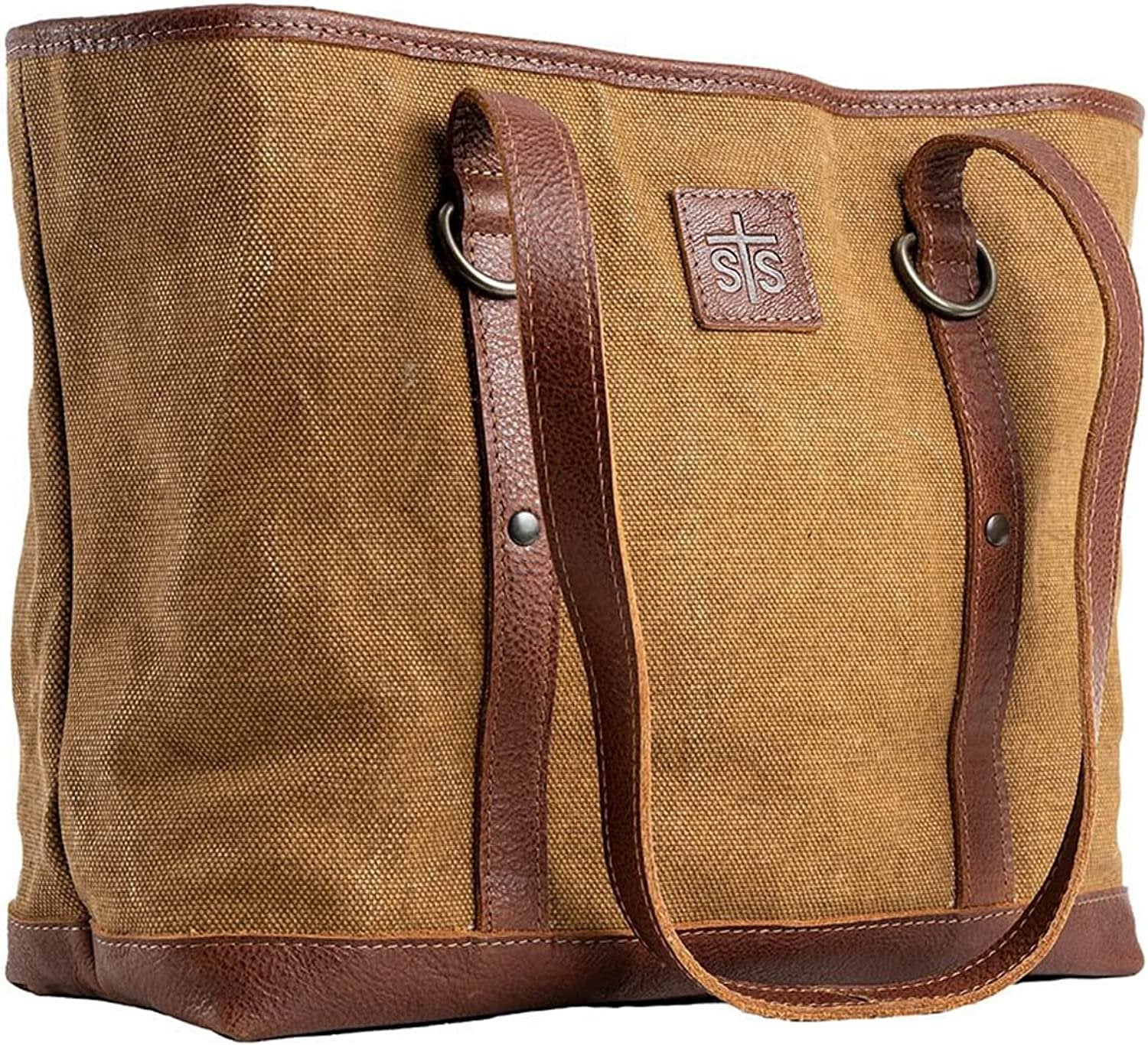 STS Ranchwear High Plains Small Tote Ladies Canvas Tan – Jeb's Western ...
