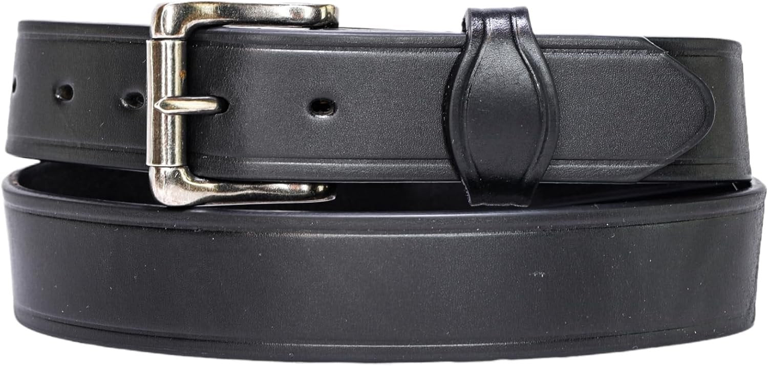 Heritage Leathers USA Geniune Leather Creased Heavy Work Belt, Black ...